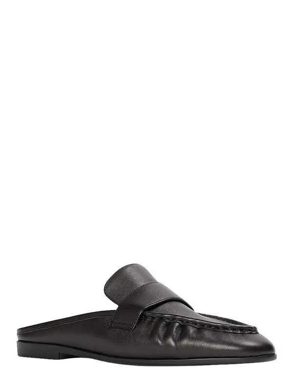 BLACK SUEDE STUDIO Gabby Loafer Mules - Hot Fudge