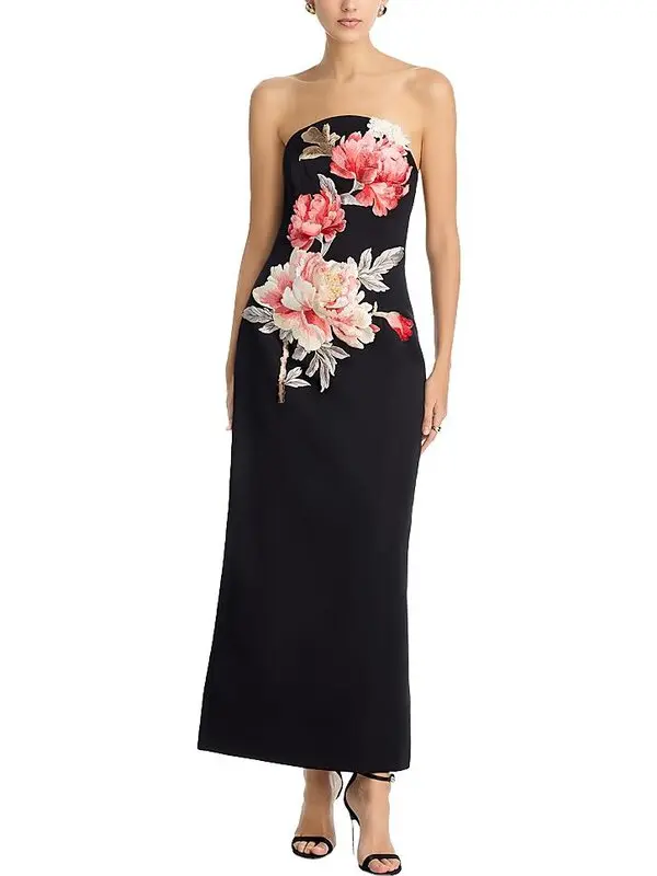 LEO LIN Ava Strapless Maxi Dress - Ebony