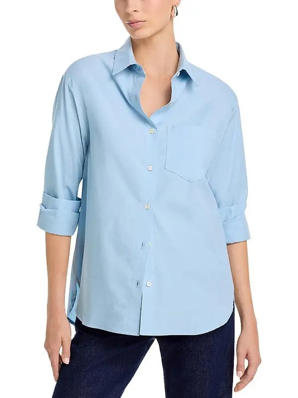 DL1961 Faye Oversized Shirt - Light Blue Poplin