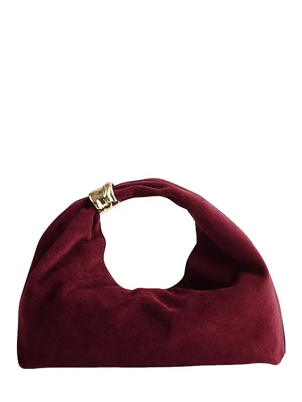 Madewell The Mini Suede Ring Pouch - Cabernet
