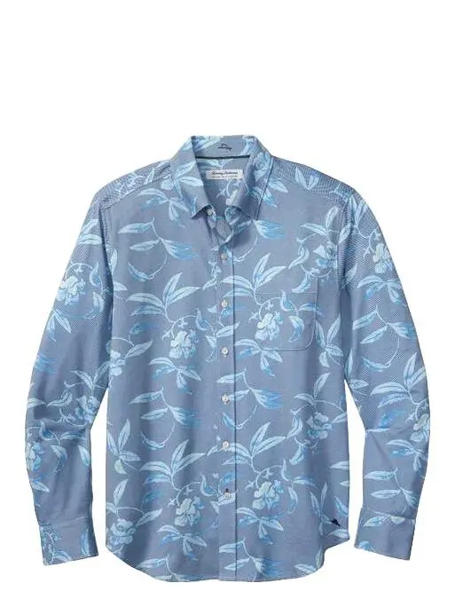 Tommy Bahama San Lucio Gardenia Floral Islandzone® Cotton Blend Button-up Shirt - Jodhpur Blue