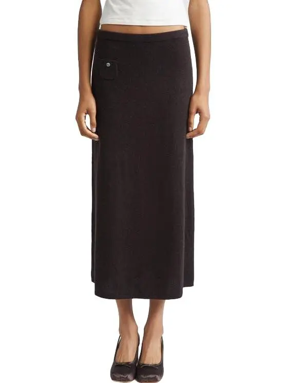 Sandy Liang Myos Wool & Cashmere Sweater Skirt - Brown