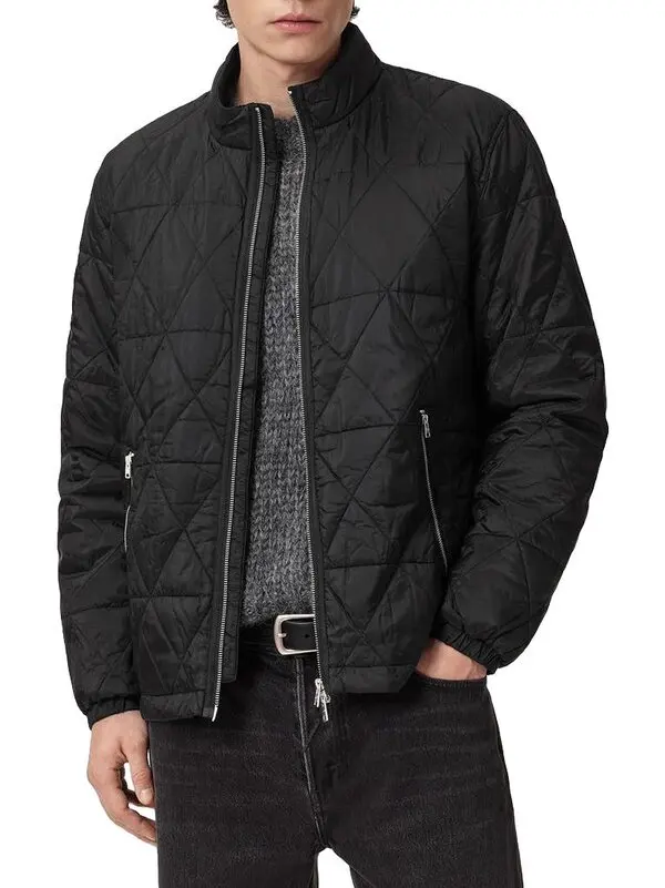 ALLSAINTS Tribex Matte Quilted Nylon Jacket - Black