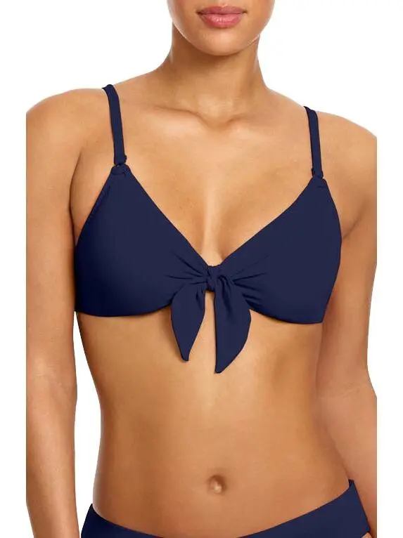 Robin Piccone Ava Underwire Triangle Bikini Top - Navy