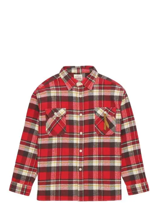 FORTELA Mescal Flannel Overshirt - Red
