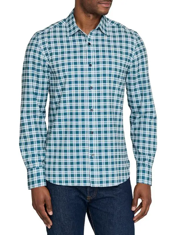 CON.STRUCT Check Woven Long Sleeve Basic - Navy/green