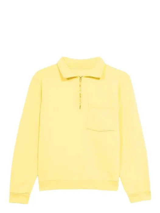 FORTELA Yale Fleece Quarter Zip Sweatshirt - Canary