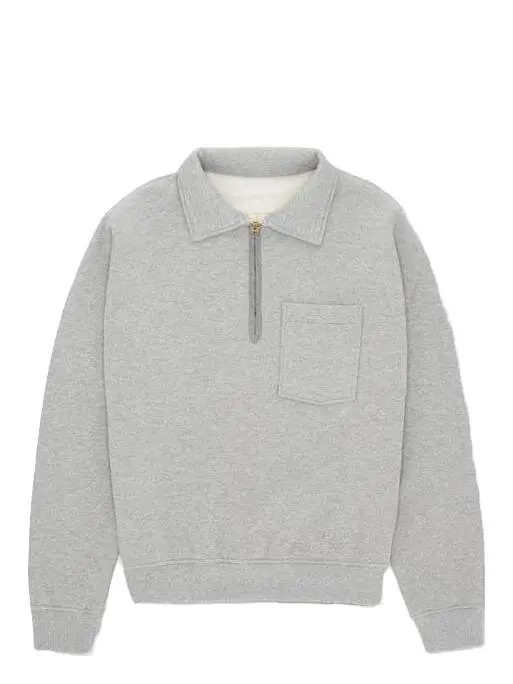 FORTELA Yale Fleece Quarter Zip Sweatshirt - Melange