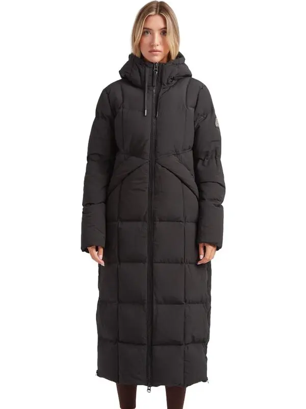 JACK1T Star Extra Long Down Coat - Black
