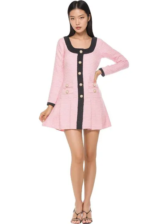 ALEXIA ADMOR Nina Pleated Mini Dress - Pink