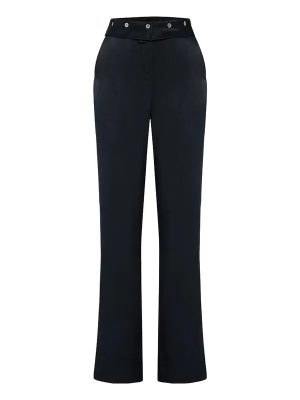 PCFG Woven Pant With Metal Button Detail - Black