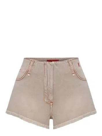 PCFG Pure Cotton Faded Super Mini Shorts - Beige Moon Rock