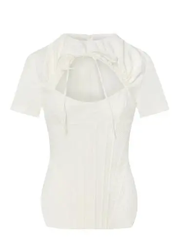 PCFG Tailored Corset Tee Top - White