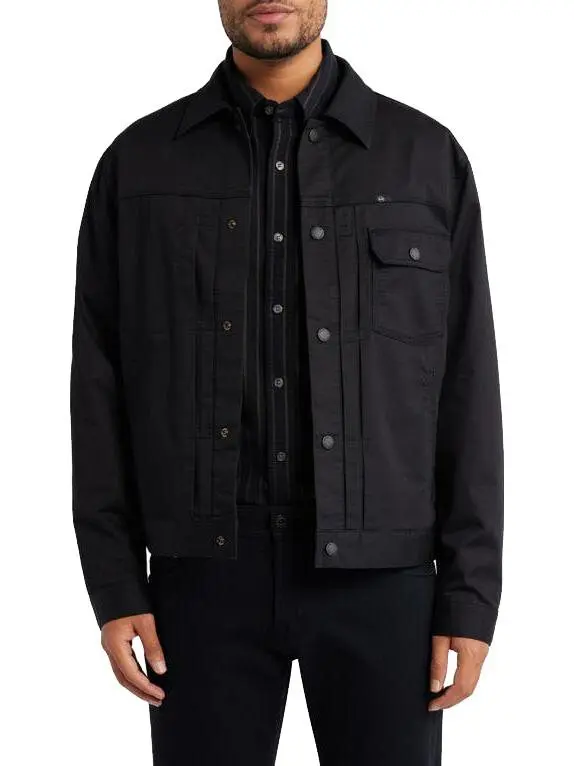 Ag Sid Stretch Cotton Blend Jacket - True Black