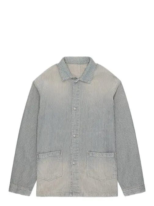 FORTELA Underminer Pinstripe Denim Jacket - Pale Blue