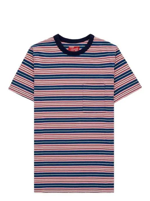 FORTELA Yakut Ribbed Motif T-shirt - Multi Stripe