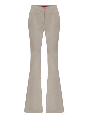 PCFG Linen Blend Shiny Woven Pants - Beige