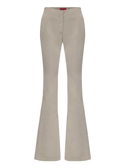 PCFG Linen Blend Shiny Woven Pant - Beige