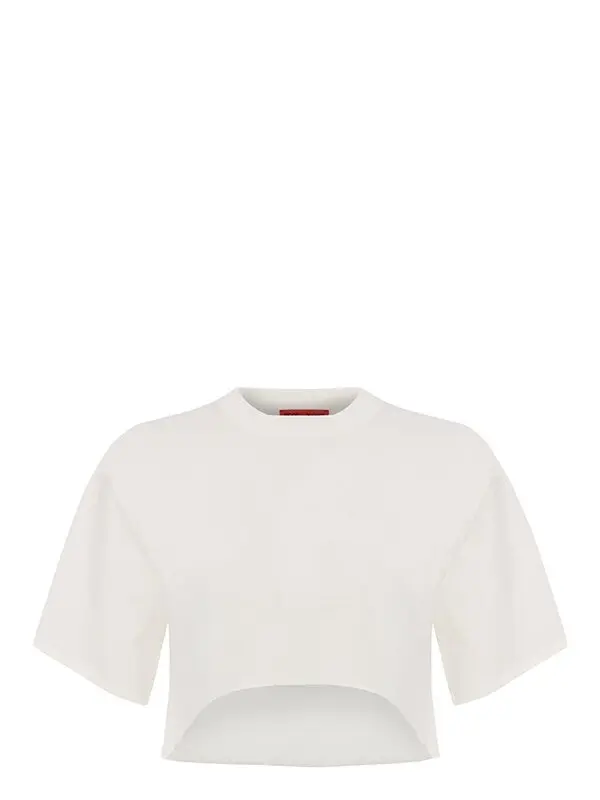 PCFG Pure Cotton Cropped Top - White