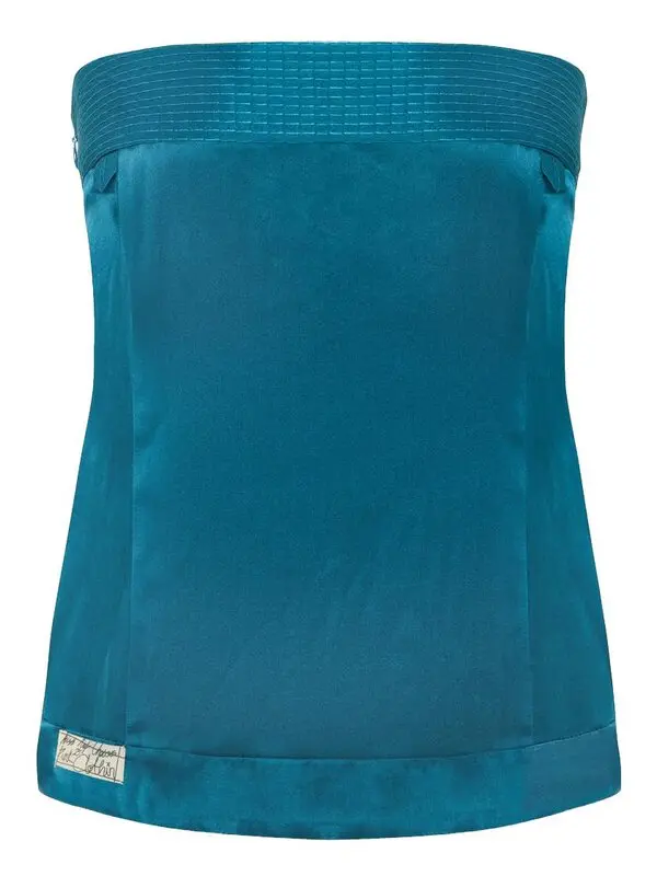 PCFG Pure Silk Strappy Top - Blue