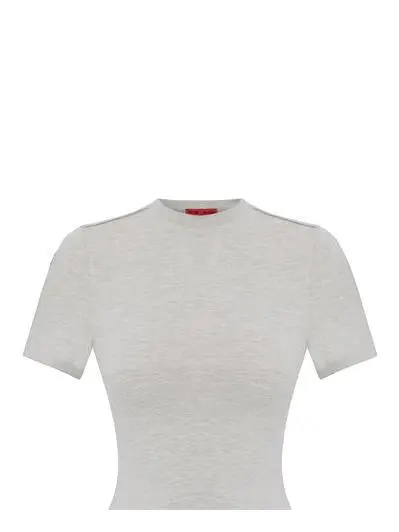 PCFG Cotton Slim Fit Cropped T-shirt - Grey