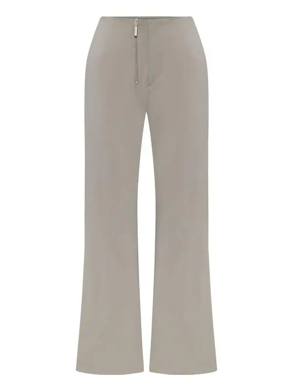 PCFG Cotton Woven Regular Fit Flare Pants - Beige