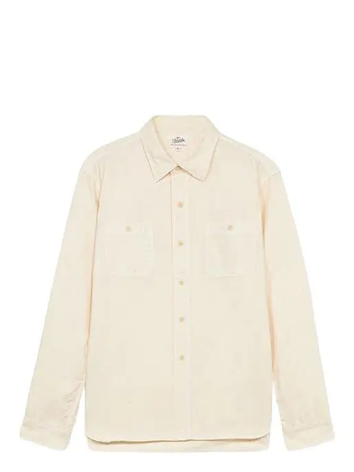FORTELA Workt Cotton Shirt - Off White