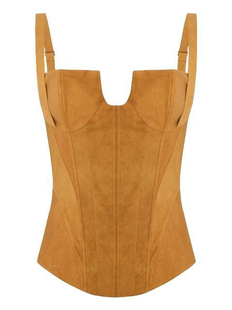 PCFG Corset Top With Back Zipper - Orange