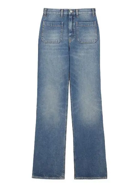 FORTELA Jane Bootcut Stone Wash Denim Trousers - D470