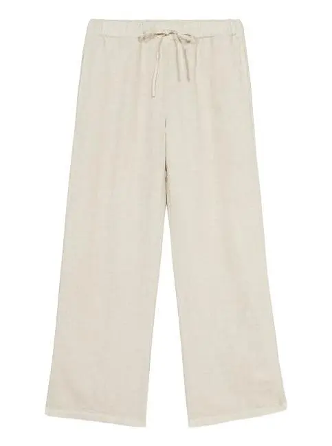 FORTELA Jaleh Drawstring Linen Trousers - Dove Grey