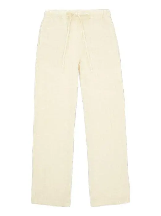 FORTELA Jaleh Drawstring Linen Trousers - Milk