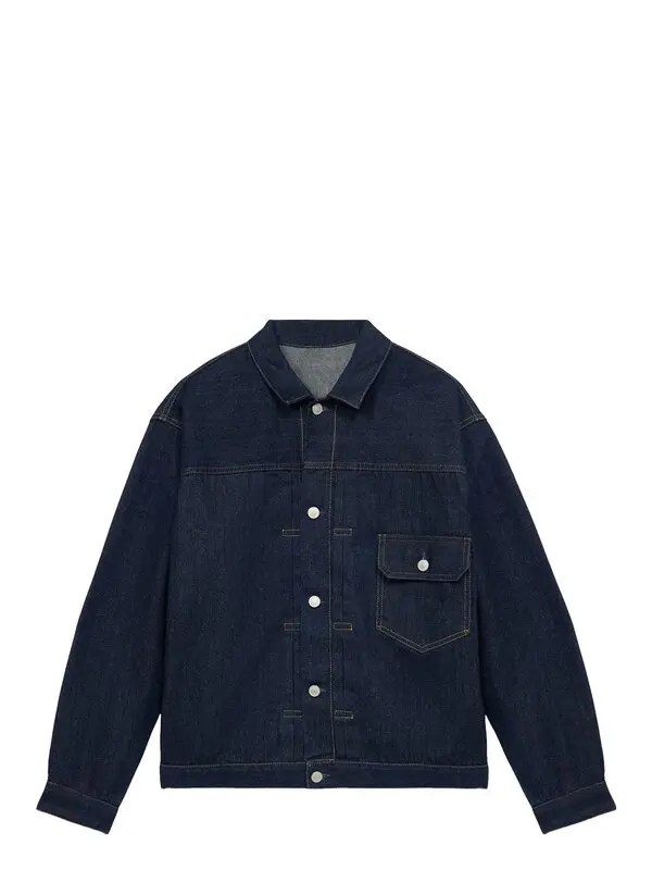 FORTELA Type Indigo Rinse Denim Jacket - Blue