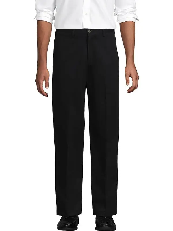 LANDS' END Prehem Comfort Waist No Iron Chino Pants - Black