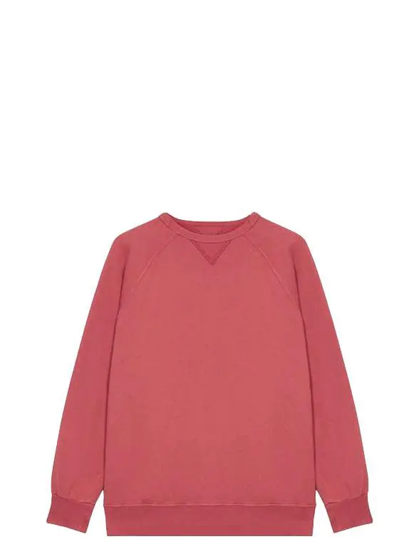 FORTELA Raglan Sleeve Crewneck Sweatshirt - Red