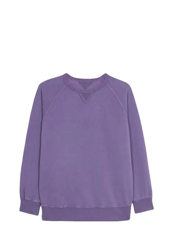 FORTELA Raglan Sleeve Crewneck Sweatshirt - Violet