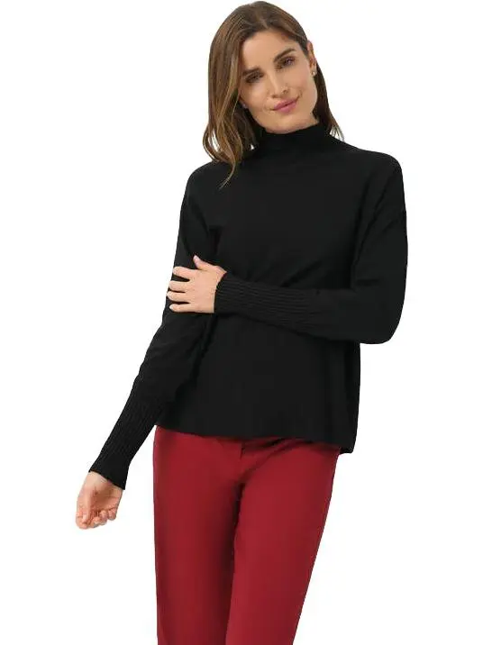 Anatomie Relaxed Fit Mockneck Sweater - Black