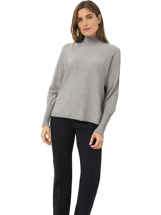 Anatomie Relaxed Fit Mockneck Sweater - Heather Grey