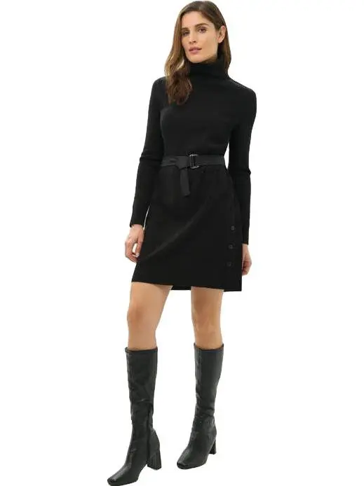 Anatomie Embossed Hartley Belted Sweater Dress - Embossed Snake