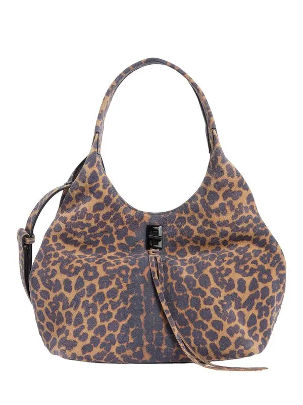 Rebecca Minkoff Darren Leather Carrysome Bag - Leopard