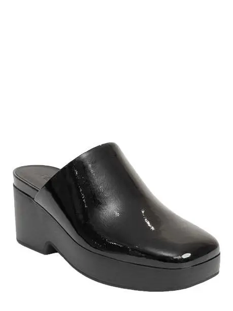 Aerosoles Leather Wedge Mule - Black Patent