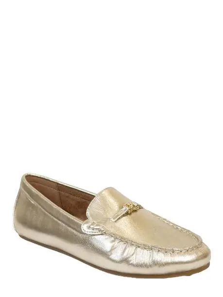 Aerosoles Drita Metallic Bit Loafer - Soft Gold Faux Leather