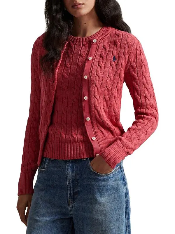 Polo Ralph Lauren Cable Cotton Cardigan - Nantucket Red
