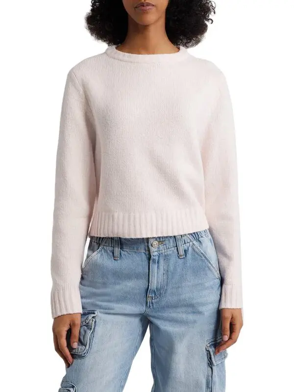 PACSUN Naomi Crewneck Sweater - Light Pink