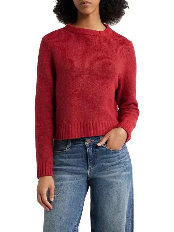 PACSUN Naomi Crewneck Sweater - Red