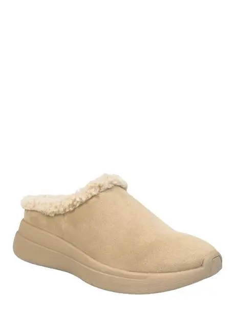 Aerosoles Flory Faux Shearling Slipper - Stone Suede Shearling