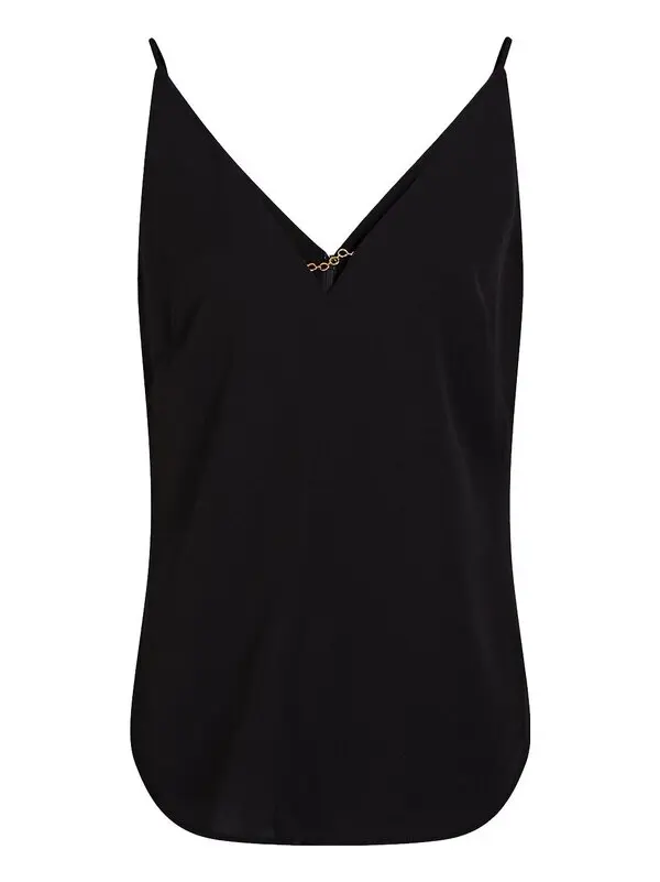 Zimmermann Chain-embellished Twill Top - Black