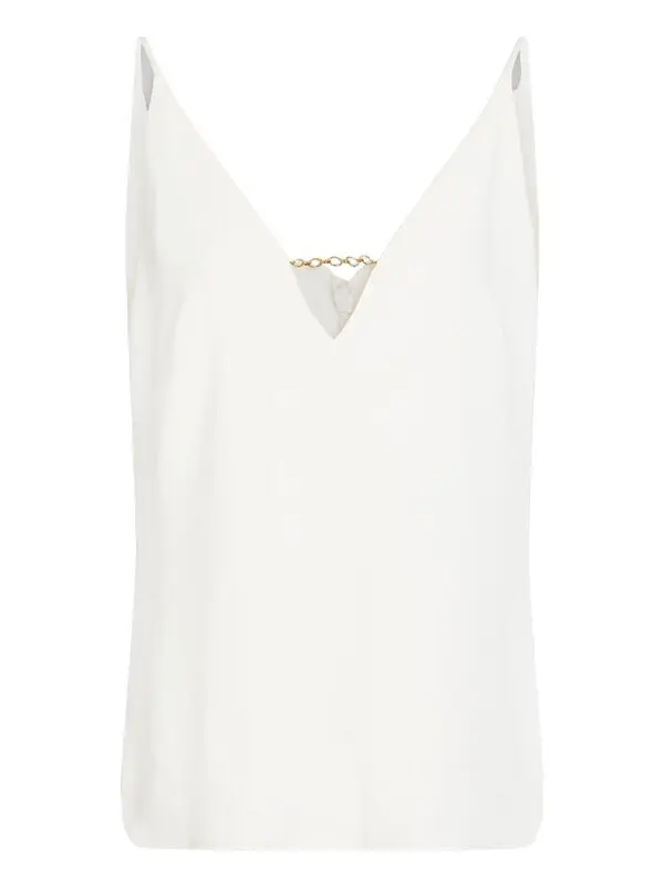 Zimmermann Chain-embellished Twill Top - Ivory