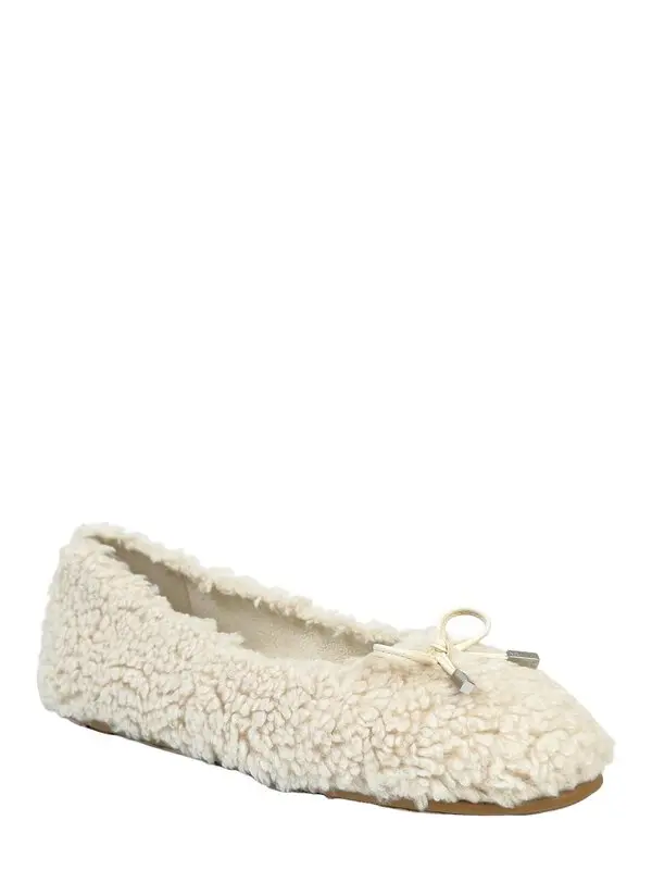 Aerosoles Patrina Faux Shearling Flat - Natural Faux Shearling
