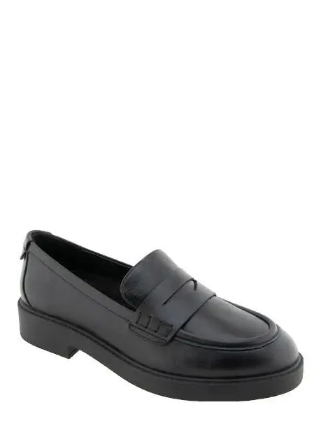 Aerosoles Leather Penny Loafer - Black