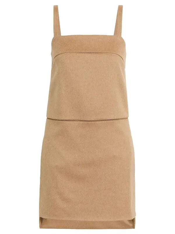 Max Mara Baden Hair Mini Dress - Camel